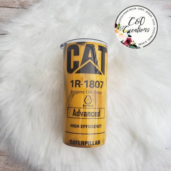 Cat Oil Filter Tumbler - Etsy
