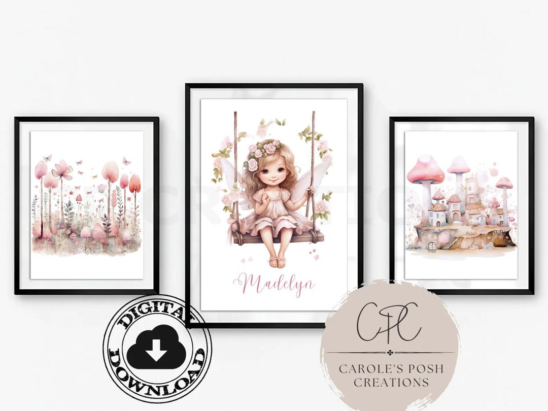 Fairy Princess Magical Wall Art, Girls Room Wall Decor, Toddler Girl ...