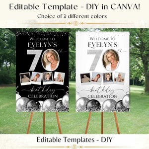 DIY Personalized 70th Welcome Sign, Look Who's 70, 70th Birthday Party ...