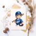 Watercolor Baseball Boy Clipart, Baseball Toddler Baby Clipart, Cute ...