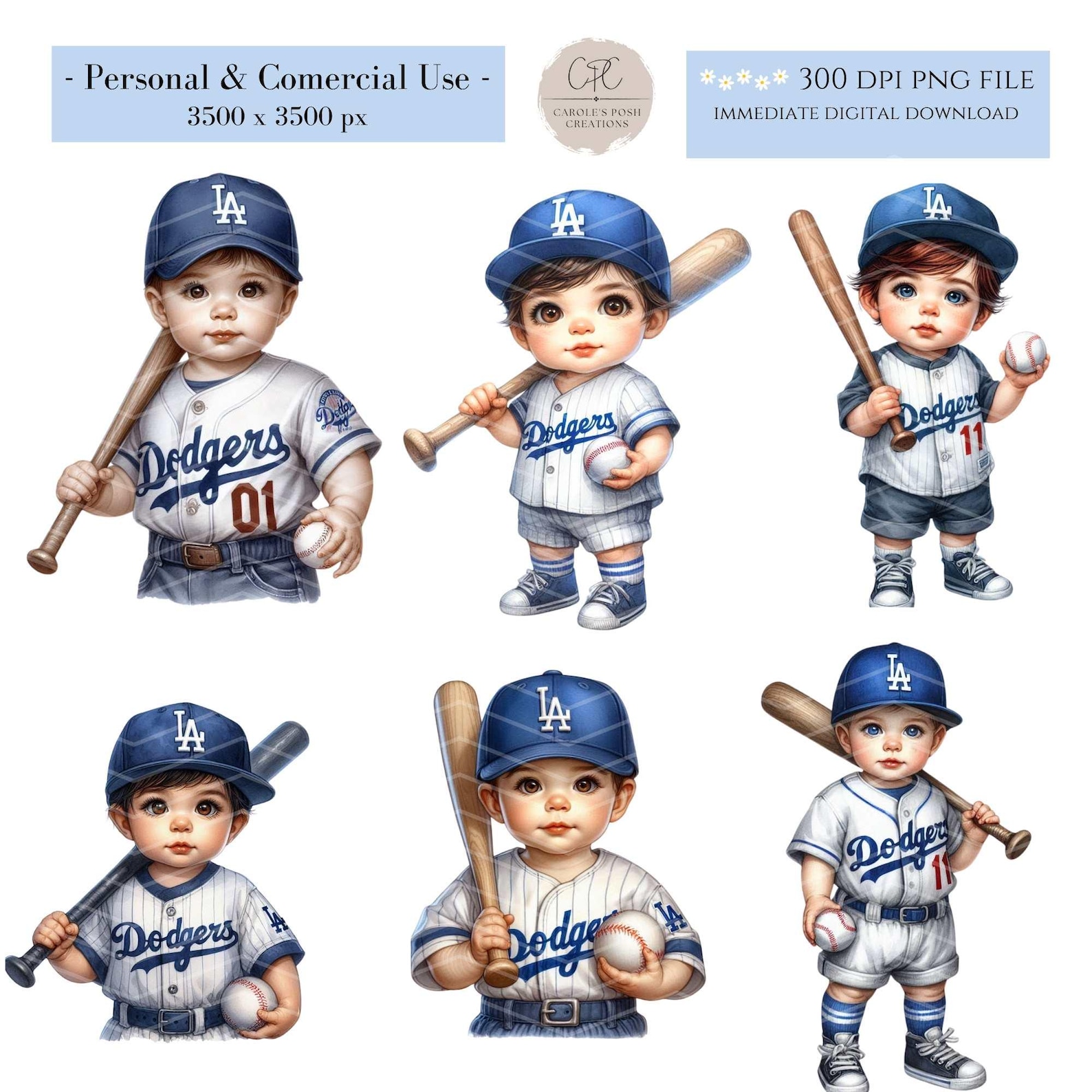 Watercolor Baseball Boy Clipart, Baseball Toddler Baby Clipart, Cute ...