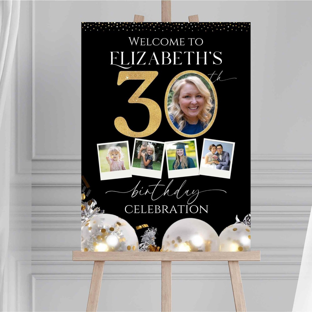 DIY Personalized 30th Welcome Sign Template, Look Who's 30, 30 Birthday ...