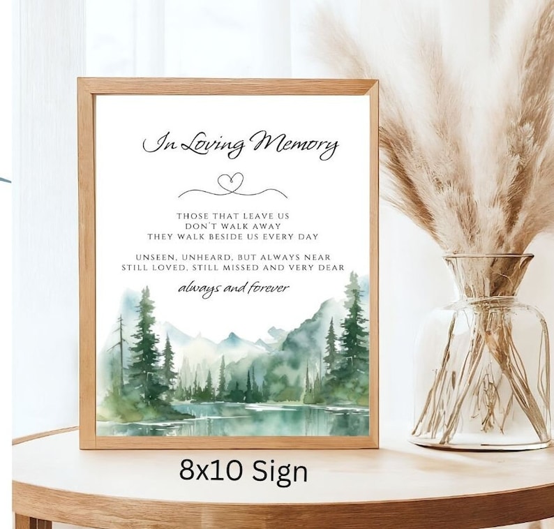 Mountain Forest Memorial Program Bundle, Celebration of Life (editable ...