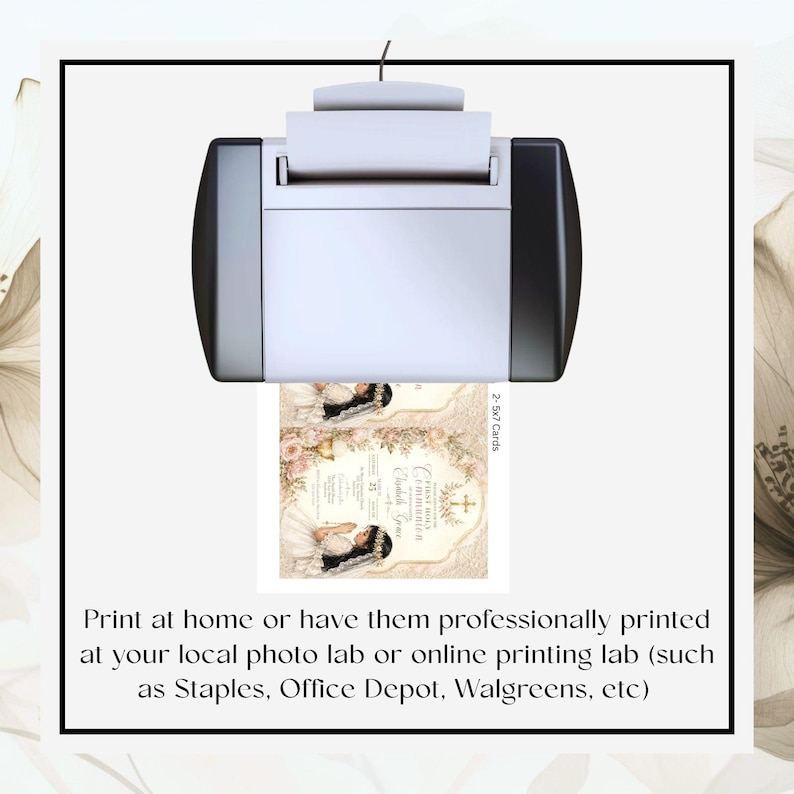 First Holy Communion Invitation | Catholic Girl Communion Invite ...