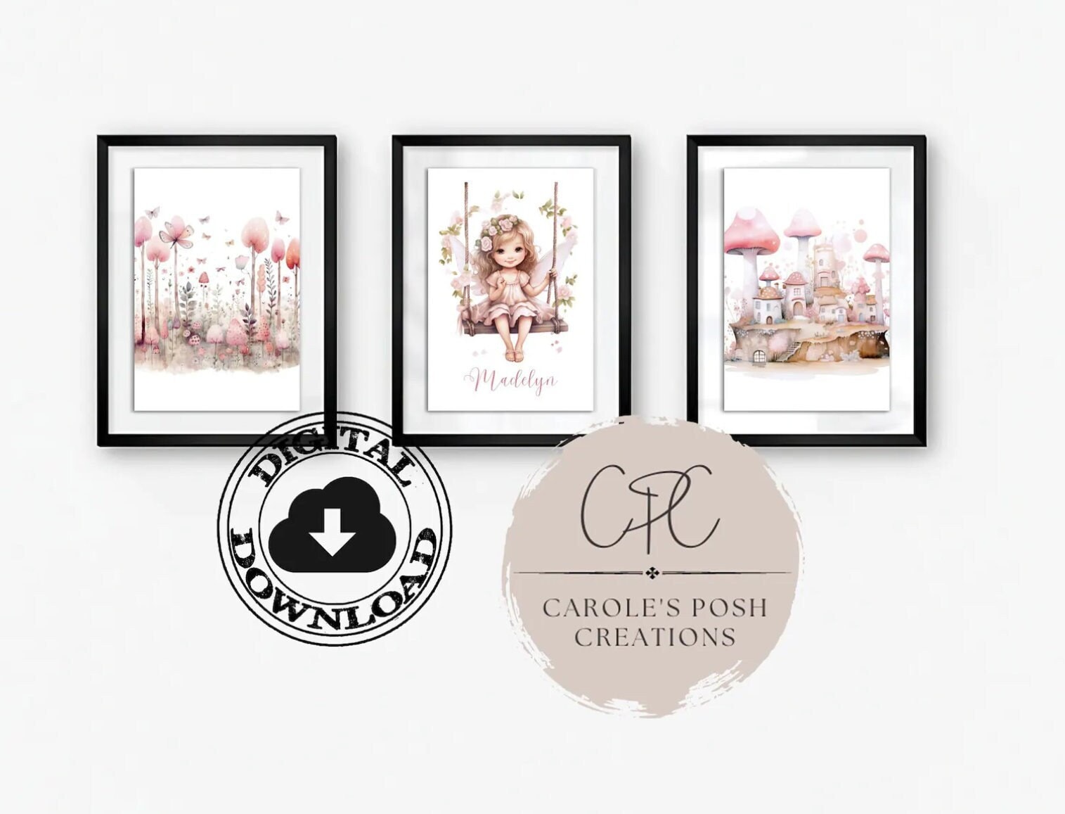 Fairy Princess Magical Wall Art, Girls Room Wall Decor, Toddler Girl ...