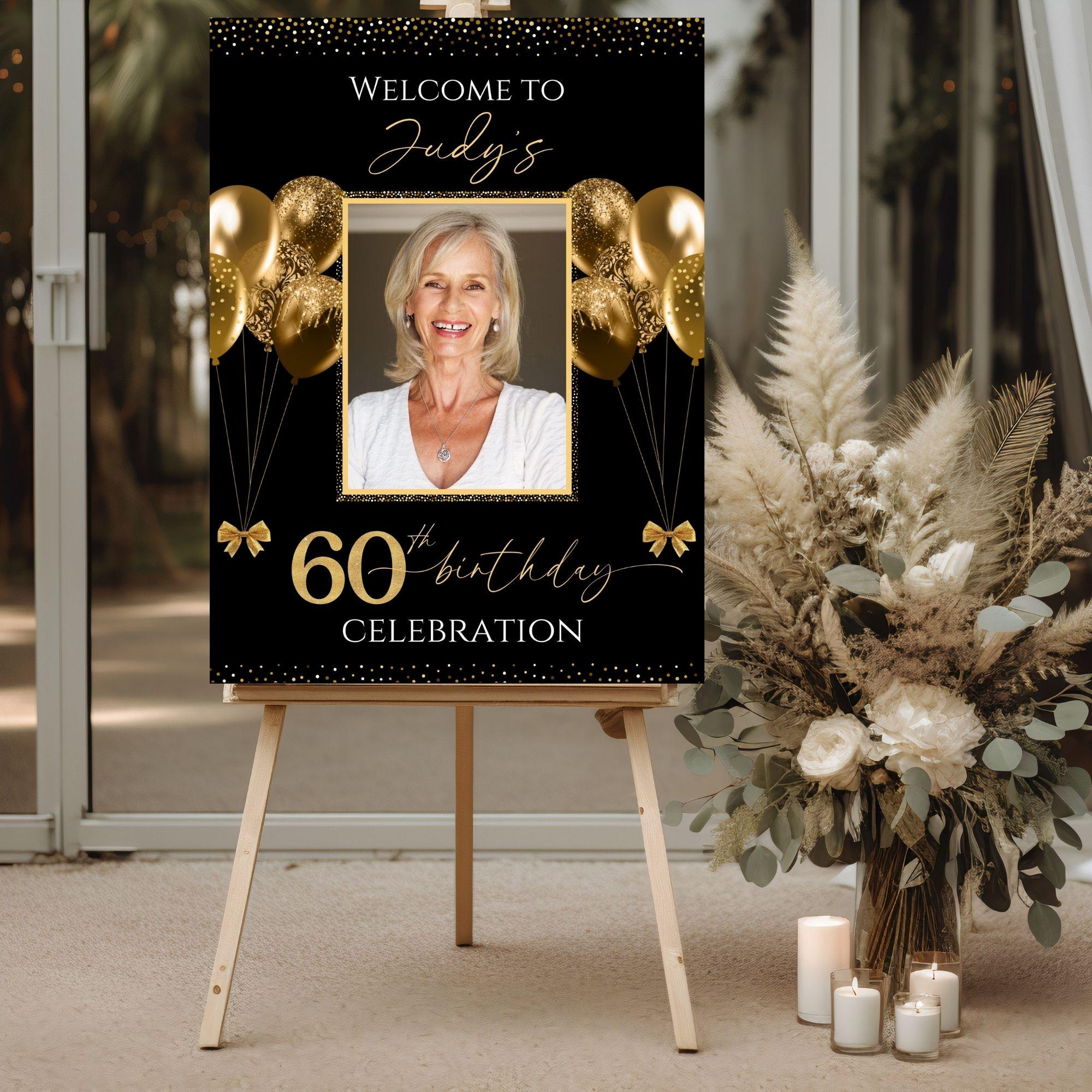 DIY Personalized 60th Welcome Sign Template, Look Who's 60, Birthday ...