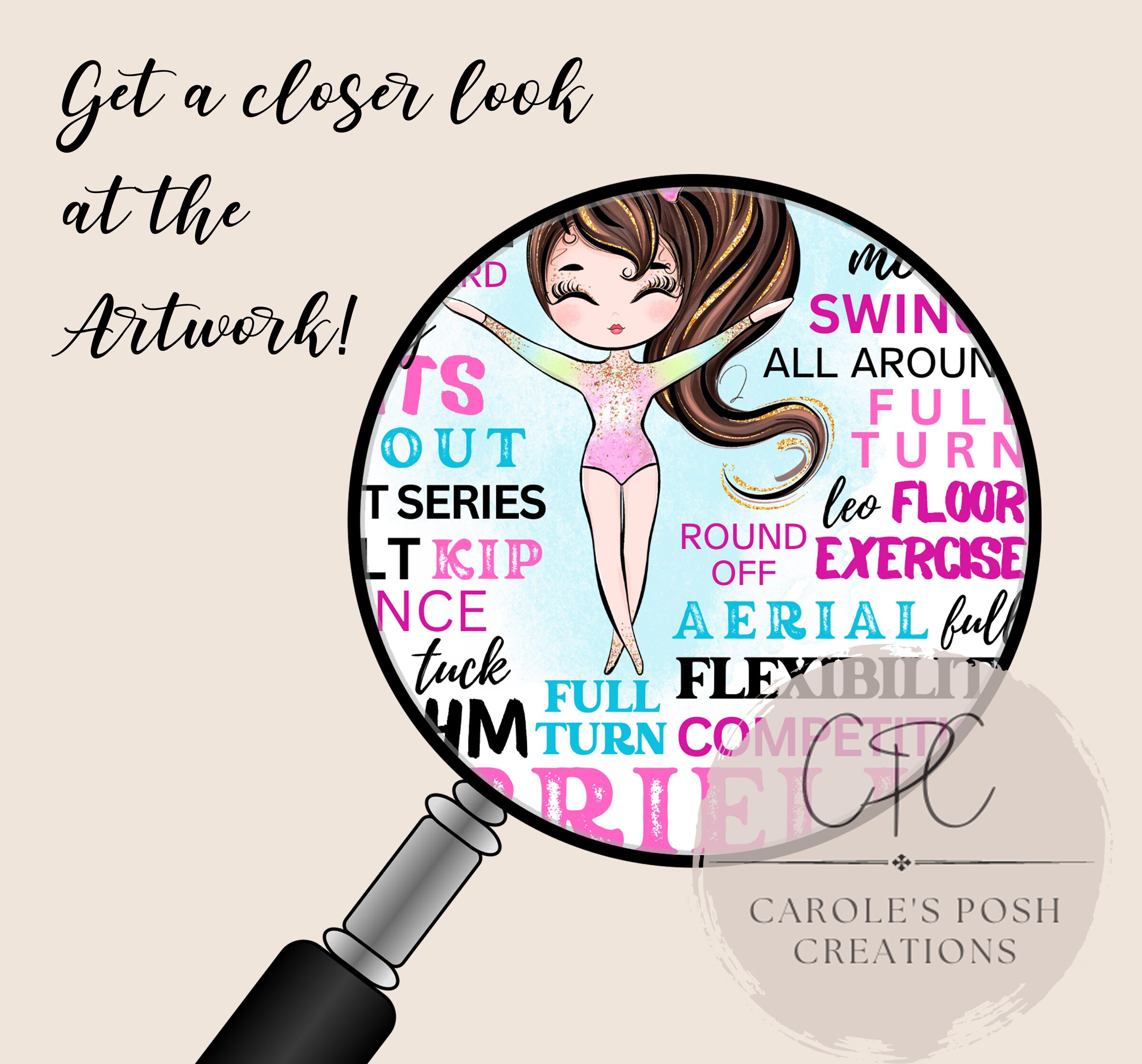 Personalized Custom Girls Gymnastics Poster, Gymnast Girl Typography ...