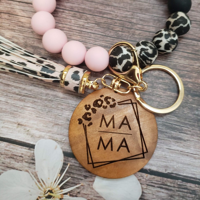 Mama Beaded Keychain - Etsy