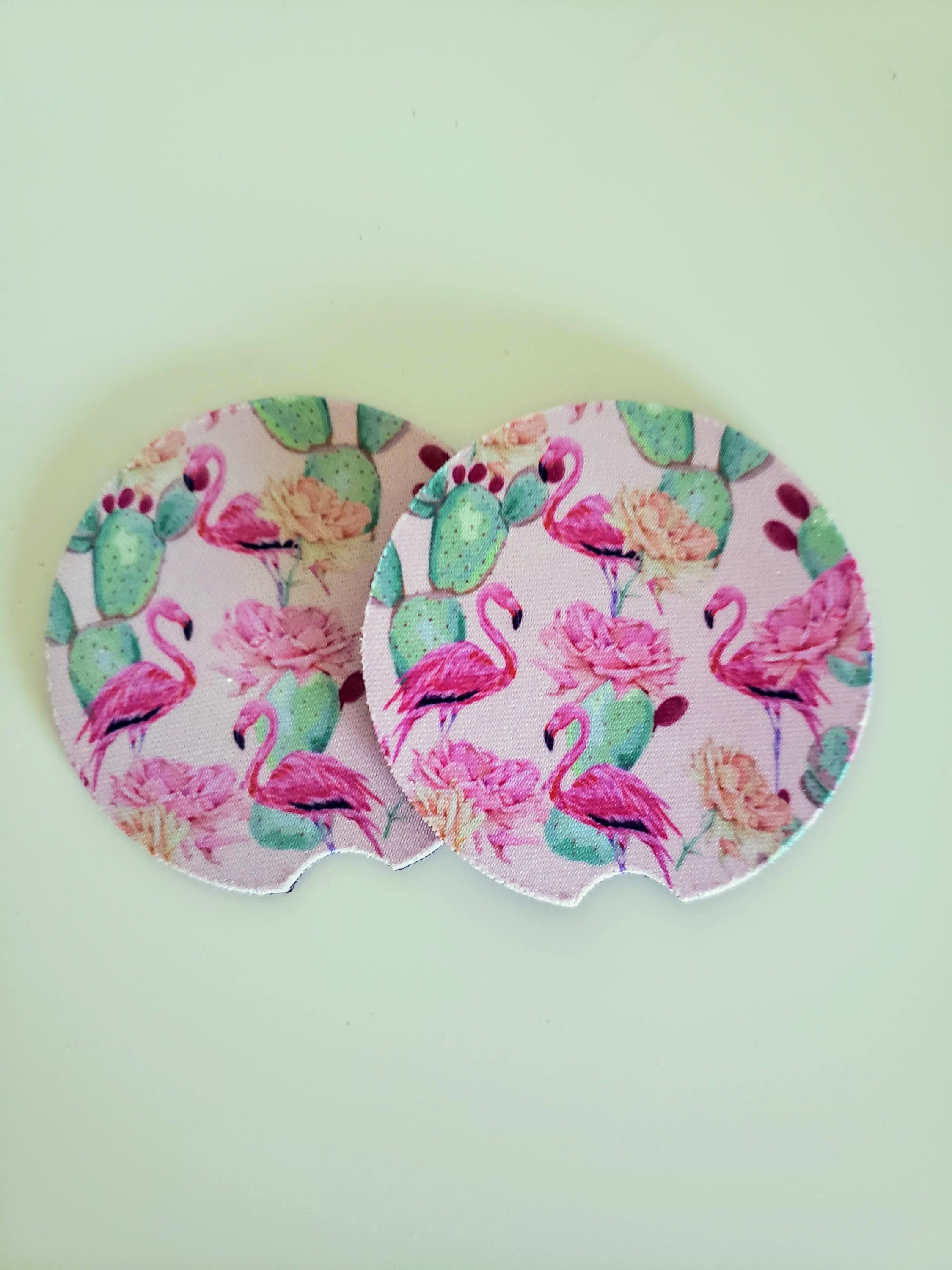 Flamingo Cactus Car Coaster - Etsy