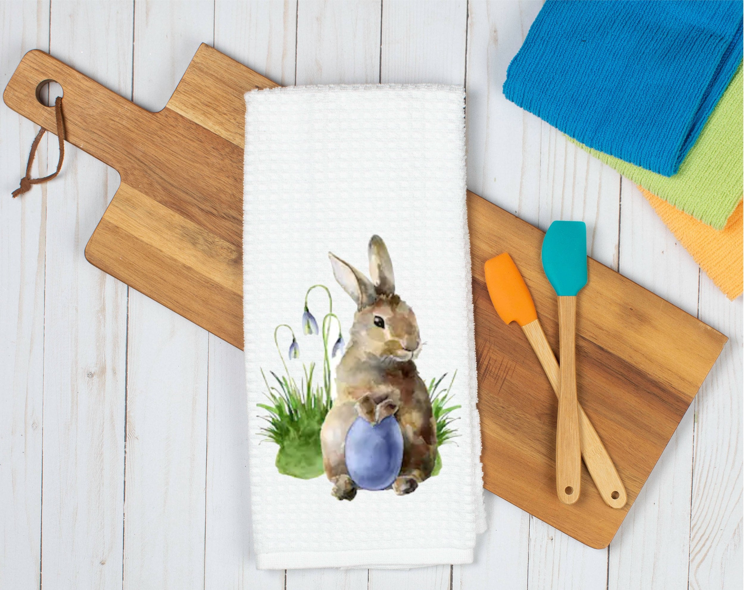 Vintage Easter Bunny Kitchen Towel - Etsy