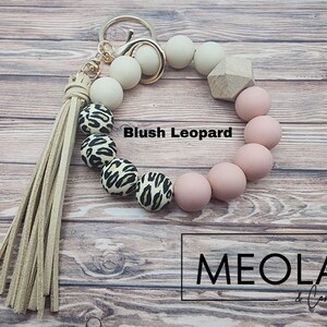 Personalized Leopard Beaded Wristlet Keychain - Etsy