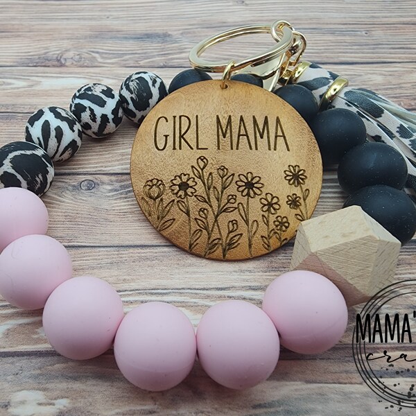 Mama Beaded Keychain - Etsy