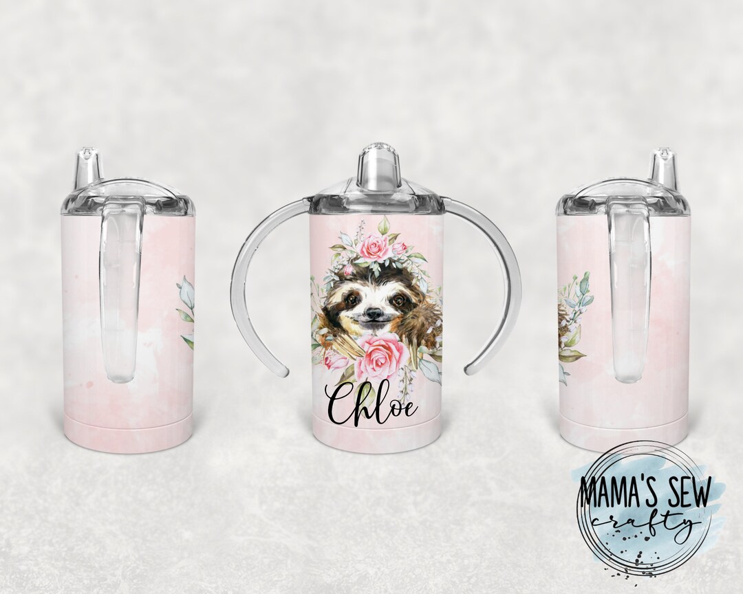 Custom Personalized Sloth 12 Oz Sippy Cup - Etsy