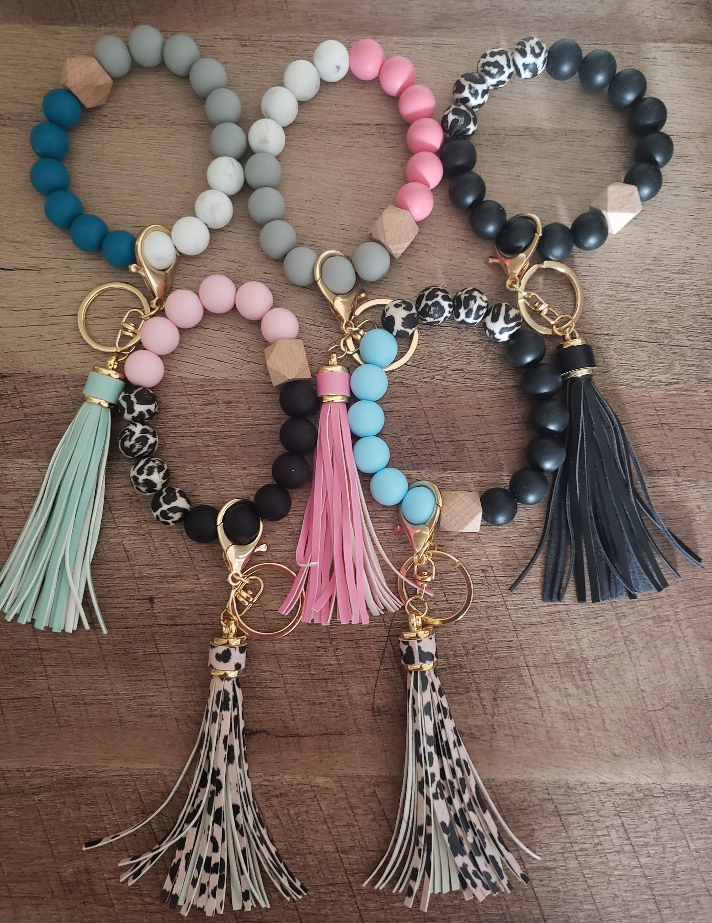 Friendship Wristlet Custom Beaded Tassel Keychain Proverbs 27:9 - Etsy