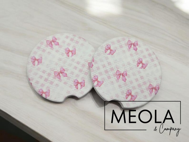 Custom Car Coasters Coquette Preppy Sandstone - Etsy