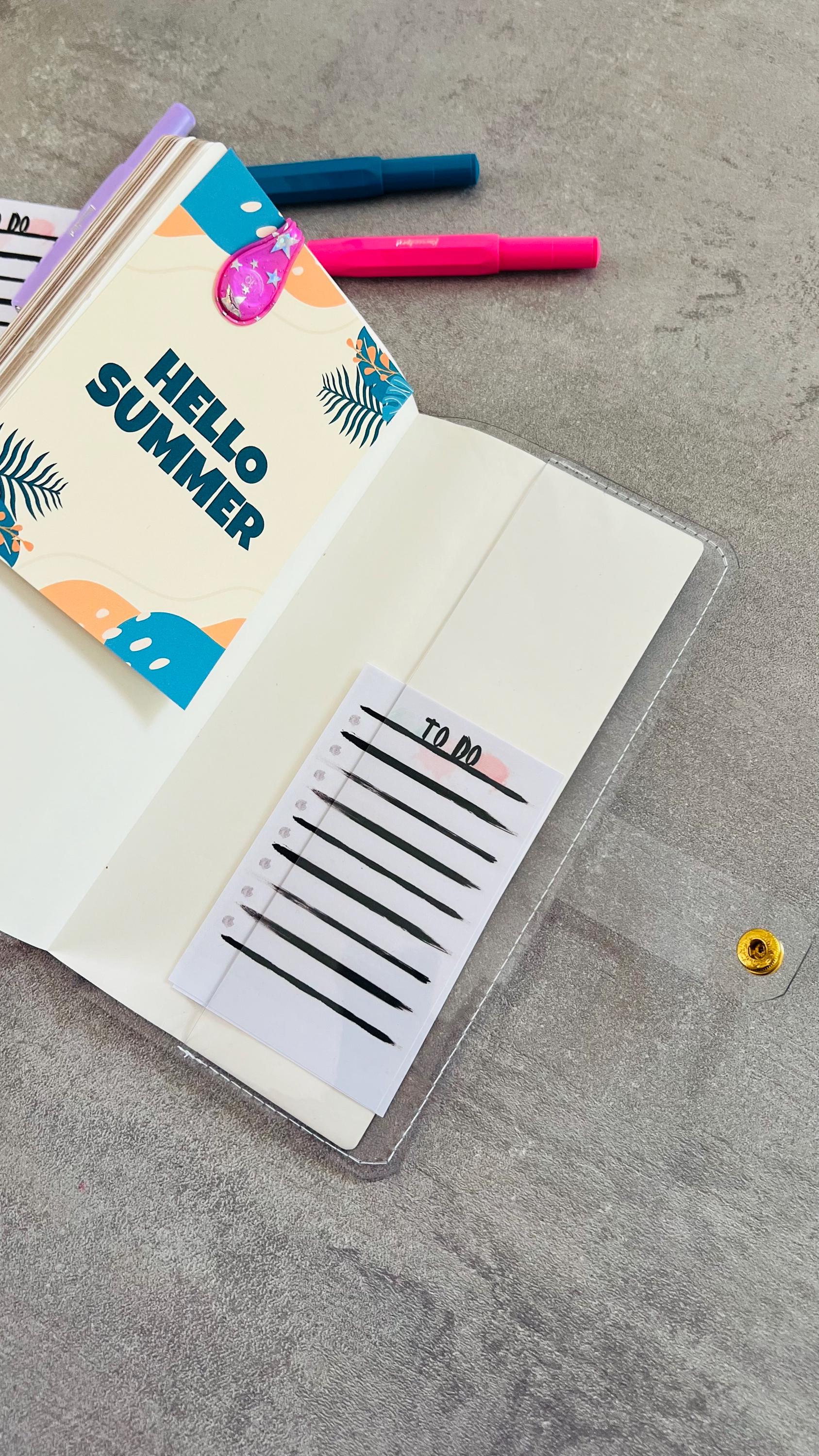 Pvc Cover Planner With Metal Button Closure, Cover on Cover for ...