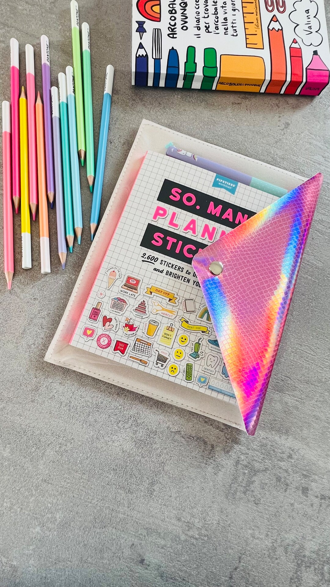 Sticker Holder Case Document Holder in Marmaid Holographic - Etsy