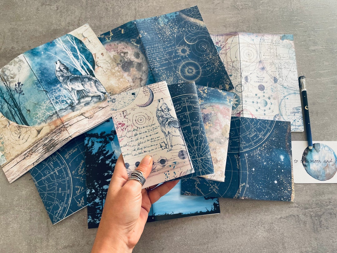 Moon Theme Midori Inserts, Travelers Notebook Inserts A5, A6, Standard ...