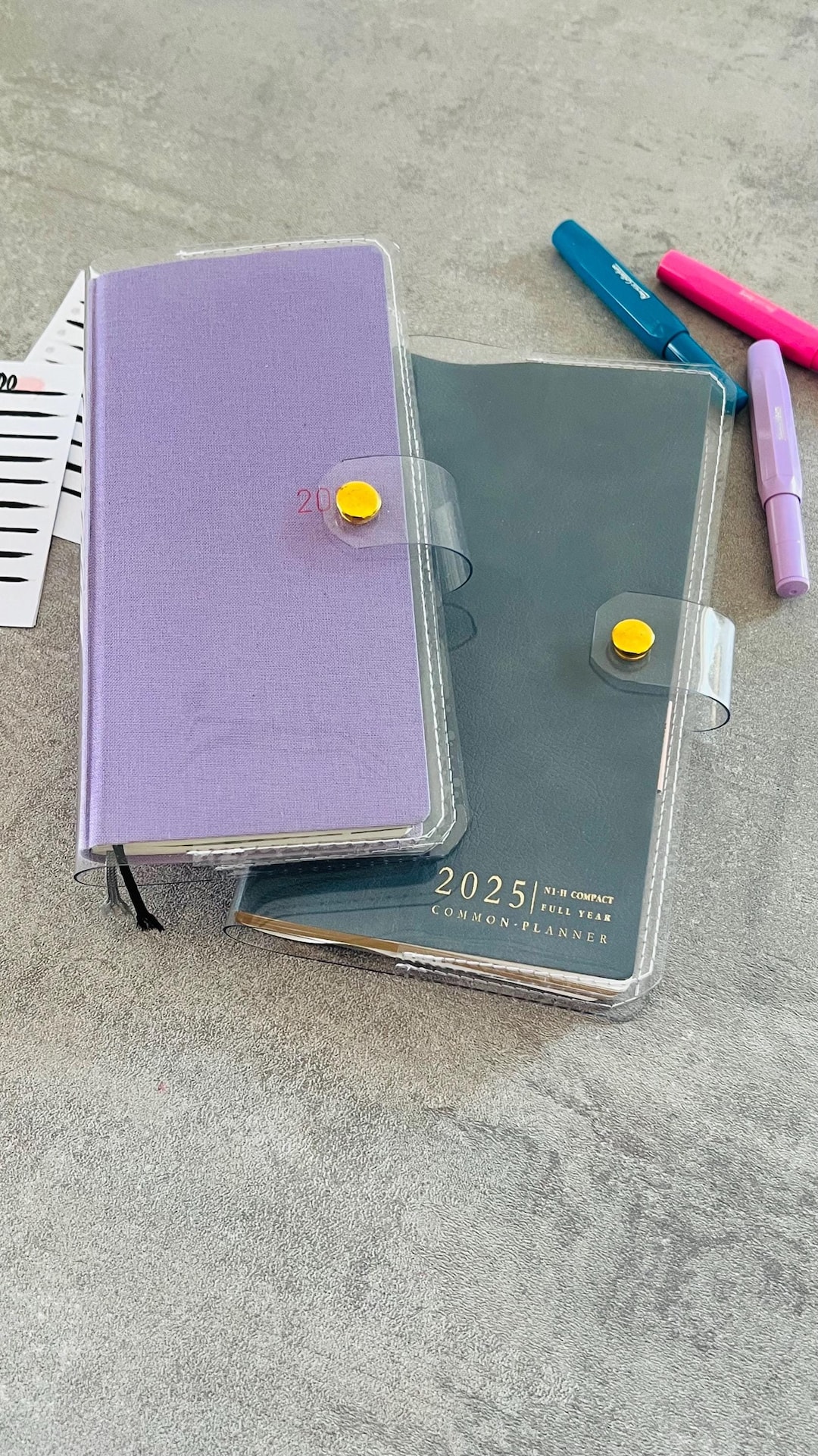 Pvc Cover Planner With Metal Button Closure, Cover on Cover for ...