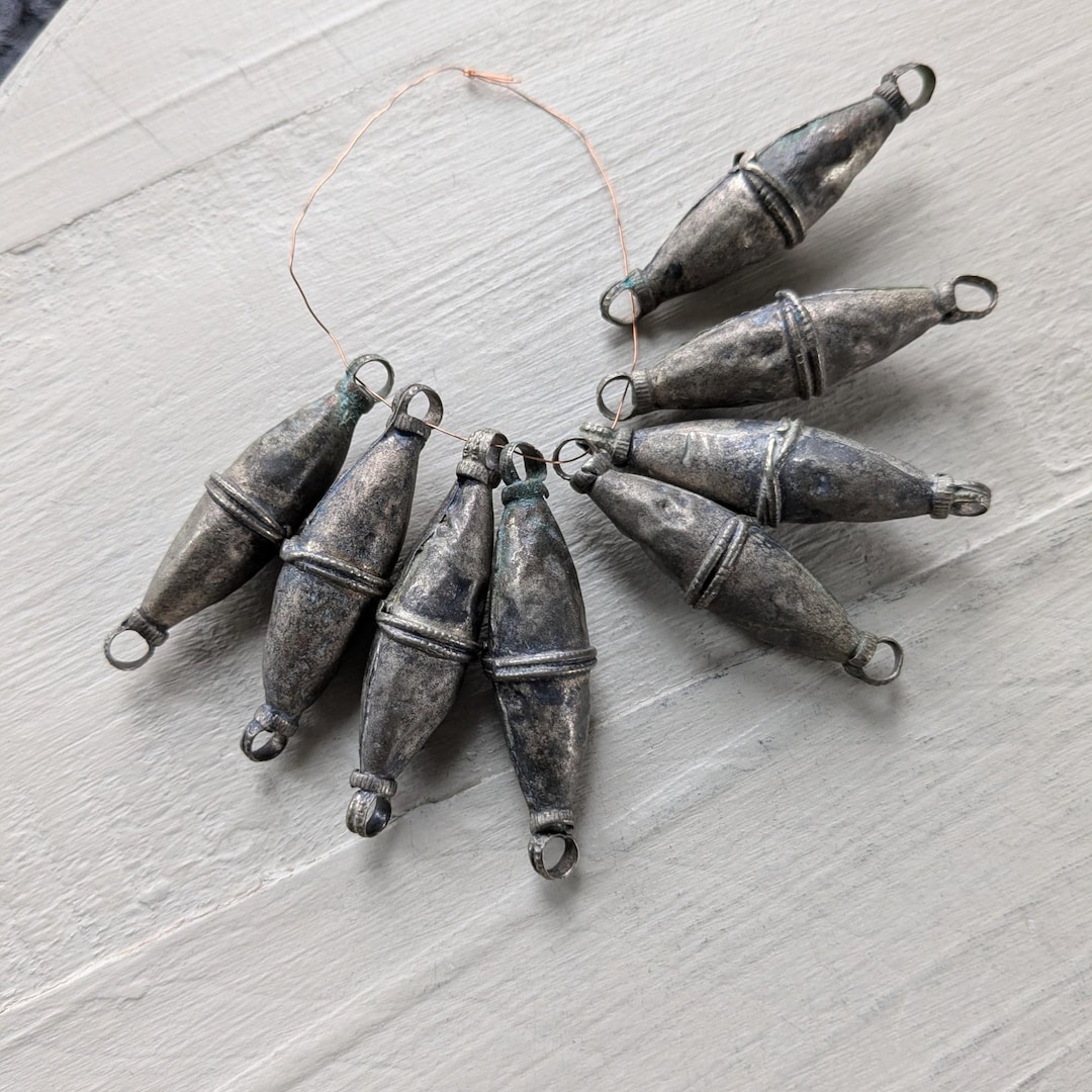 Yemeni Fudah Silver Torpedo Connectors 8pc Lot Tribal Jewelry (20797 ...