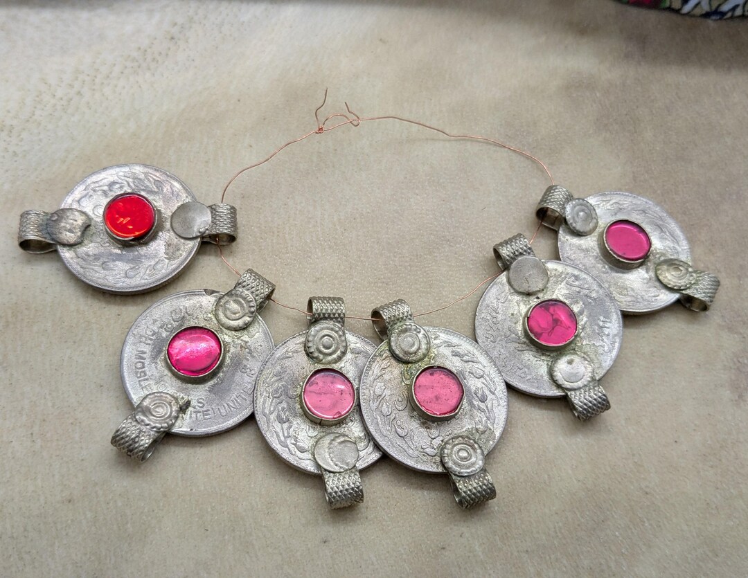 Vintage Kuchi Tribal Coins With 2 Loops Double Bail DIY Jewelry ...