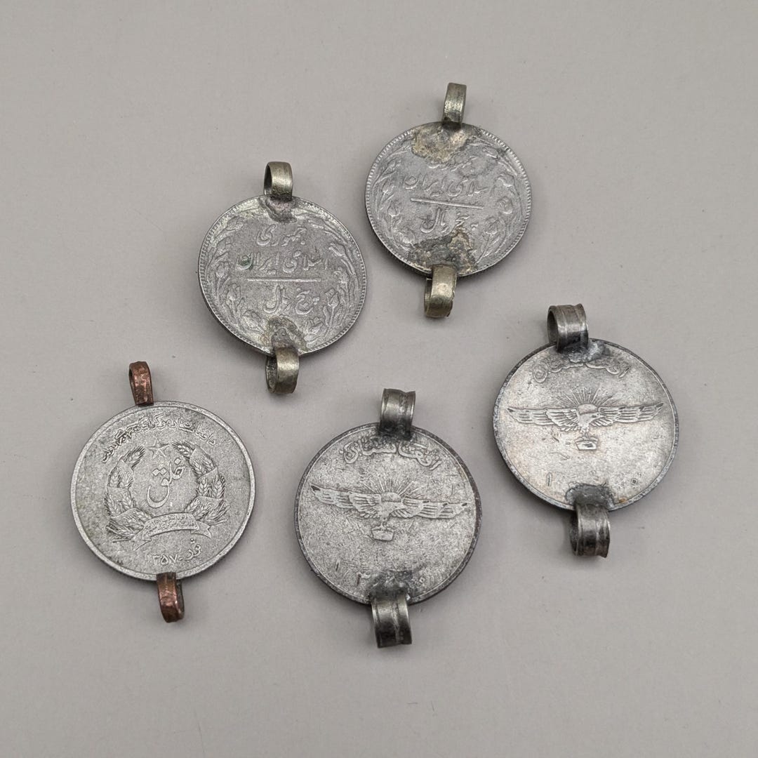 Vintage Kuchi Tribal Coins With 2 Loops Double Bail DIY Jewelry ...