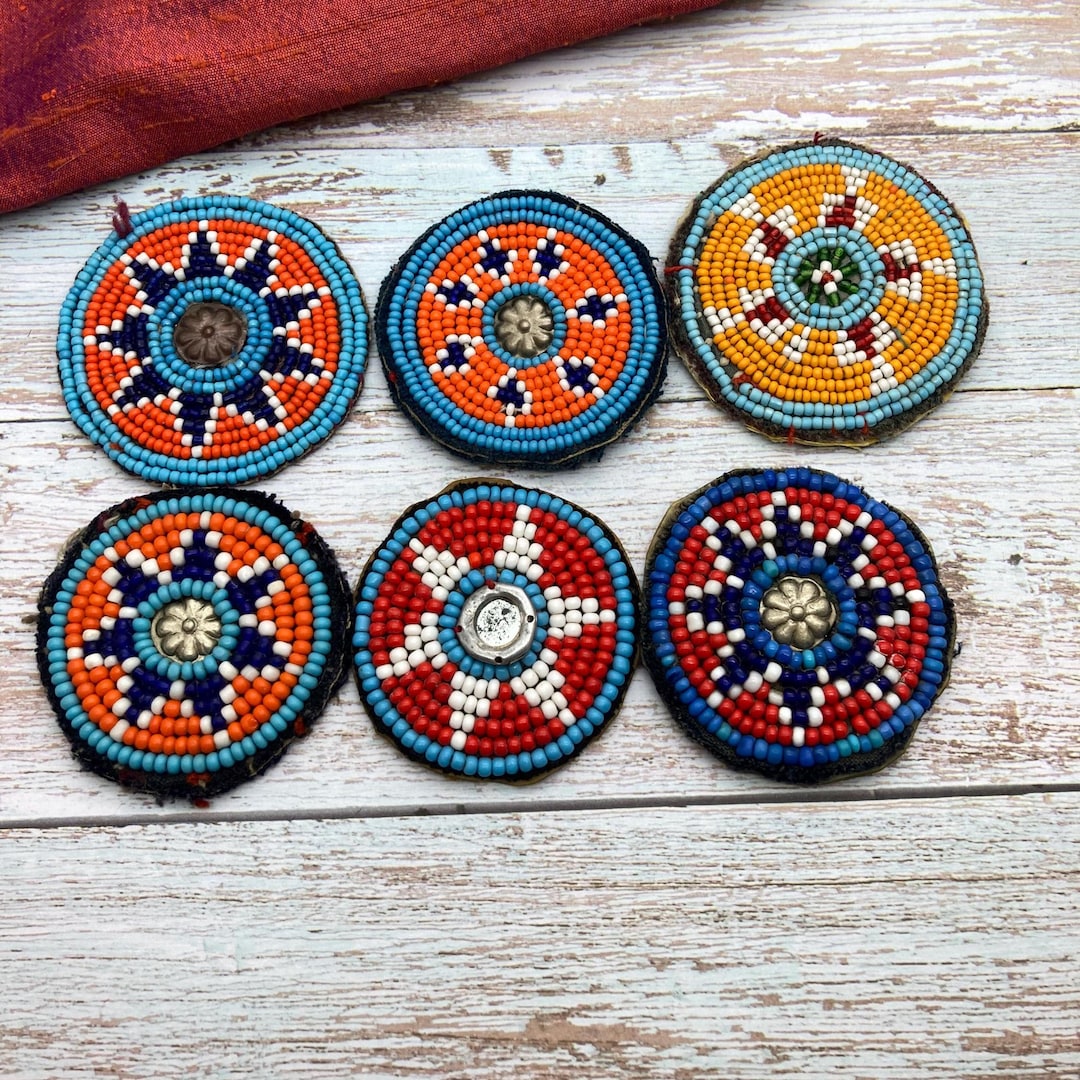 Assorted Vintage Kuchi Tribal Patches Applique Gul 6 Pieces (18646) - Etsy