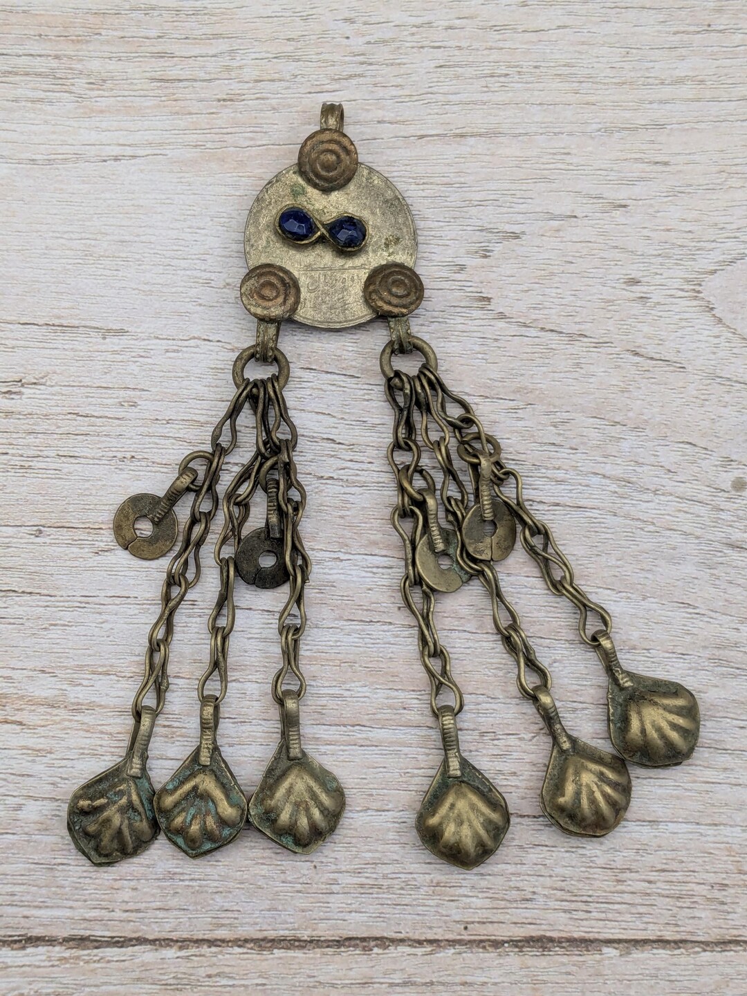 Vintage Kuchi Tribal Coin Pendant Center (17455) - Etsy