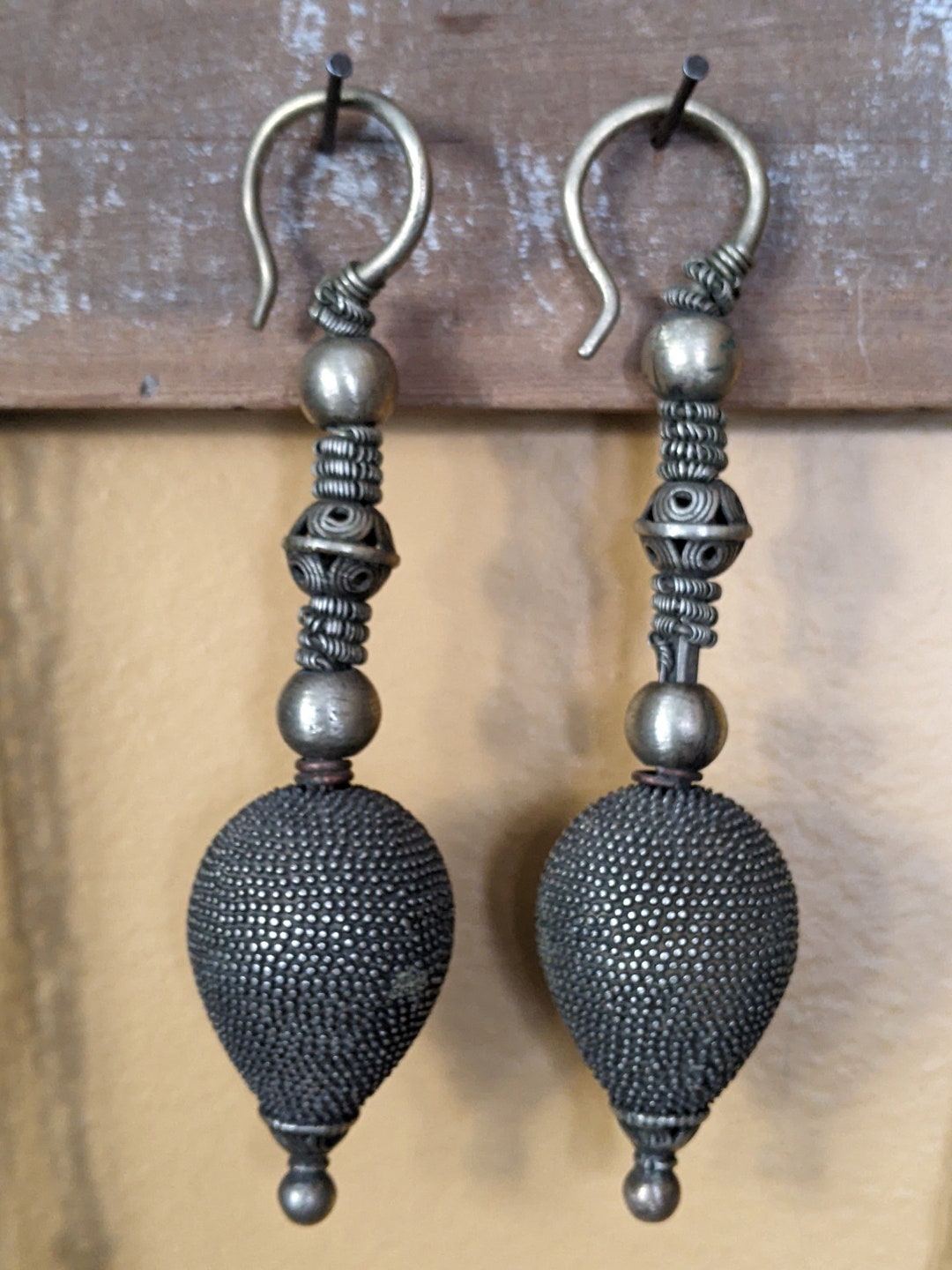 Old Vintage Nuristani Nooristani Earrings Large 10 Gauge (2.6mm) Tribal ...
