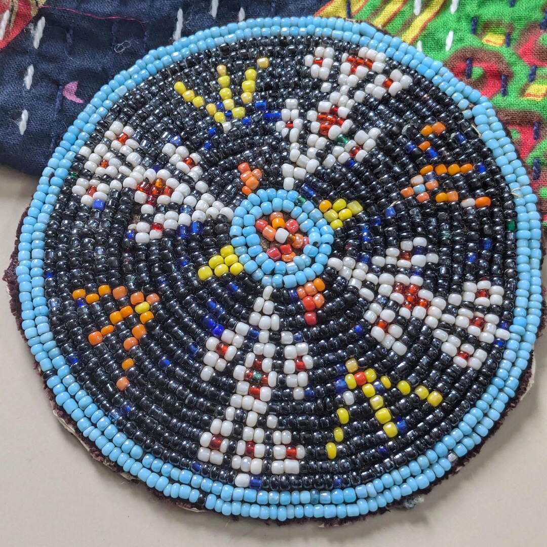 3.75" Vintage Kuchi Tribal Beaded Patch Flower Gul (17276) - Etsy