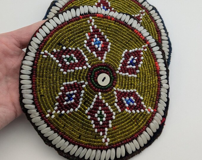 Vintage Kuchi Tribal Beaded Gul Flower Patches LARGE Pair 6 17145 - Etsy