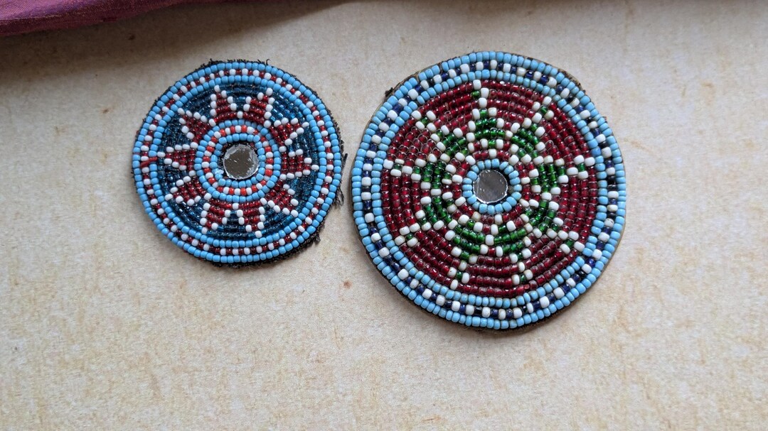 Vintage Beaded Tribal Gul Flowers Kuchi Non-matching Patches (19060) - Etsy