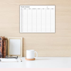 Weekly Schedule Planner | Staff Rota | School Study Lesson Planner ...