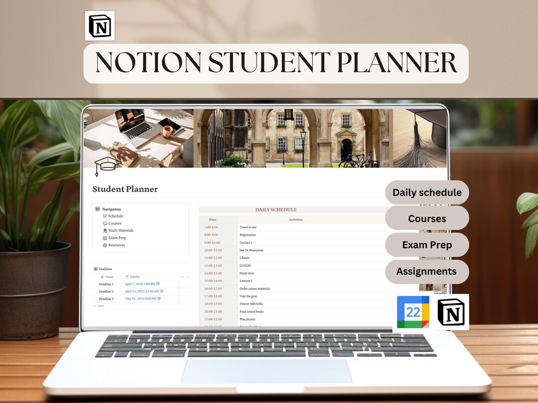 Notion Student Planner Notion Templates Notion University College ...