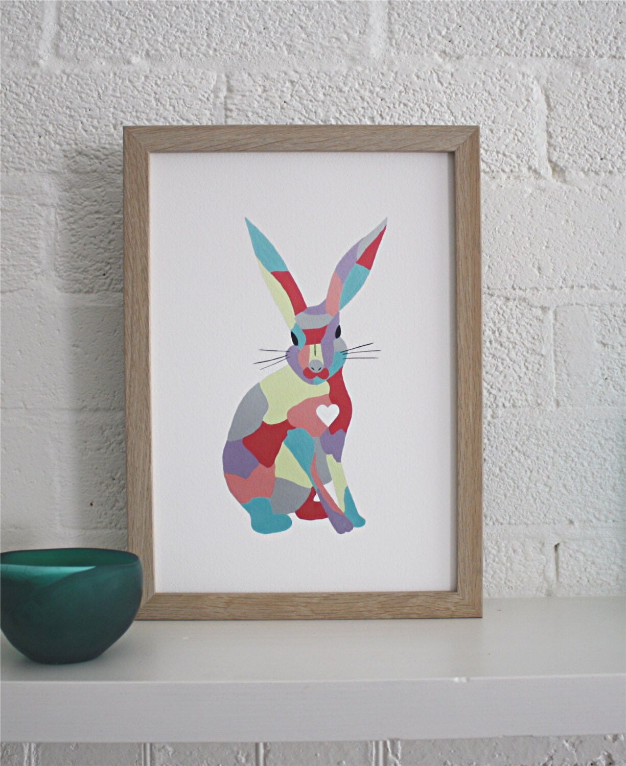 Wall Art Children's Room Rabbit Present Easter Wall Art - Etsy