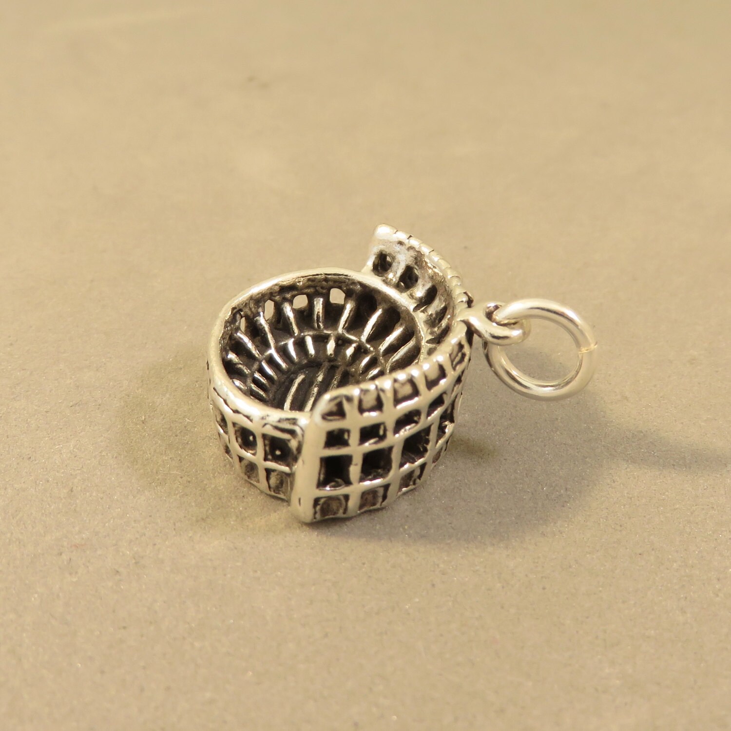 ROMAN COLOSSEUM Heavy .925 Sterling Silver 3-D Charm Pendant Europe ...