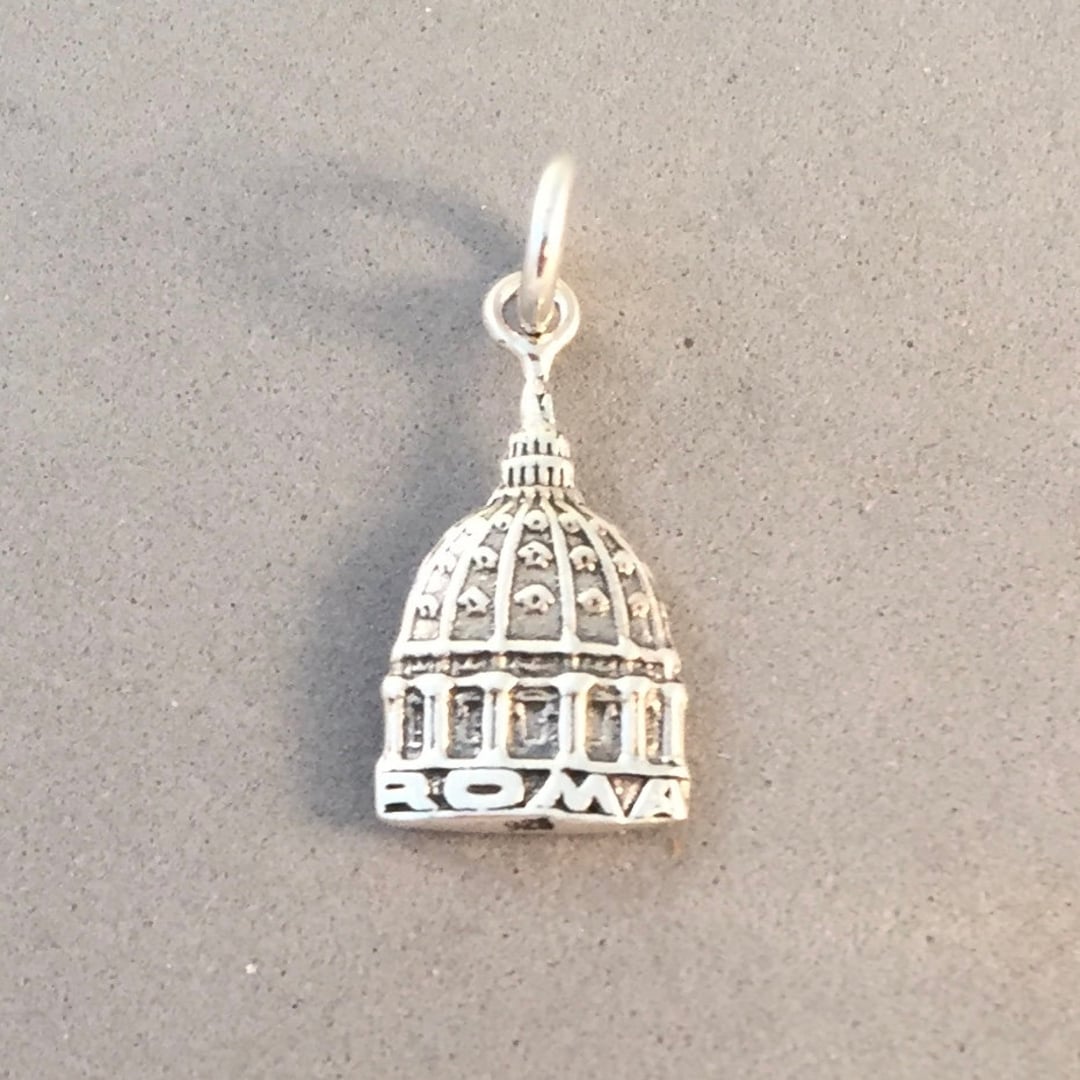 ROMA .925 Sterling Silver Charm Vatican City Rome Italy Saint Peters ...