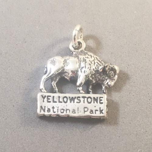YELLOWSTONE NATIONAL PARK .925 Sterling Silver Charm Pendant - Etsy