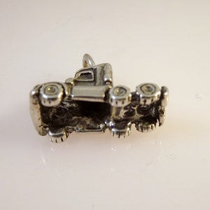 SEMI TRUCK CAB .925 Sterling Silver 3-D Charm Pendant Trailer Trucker ...