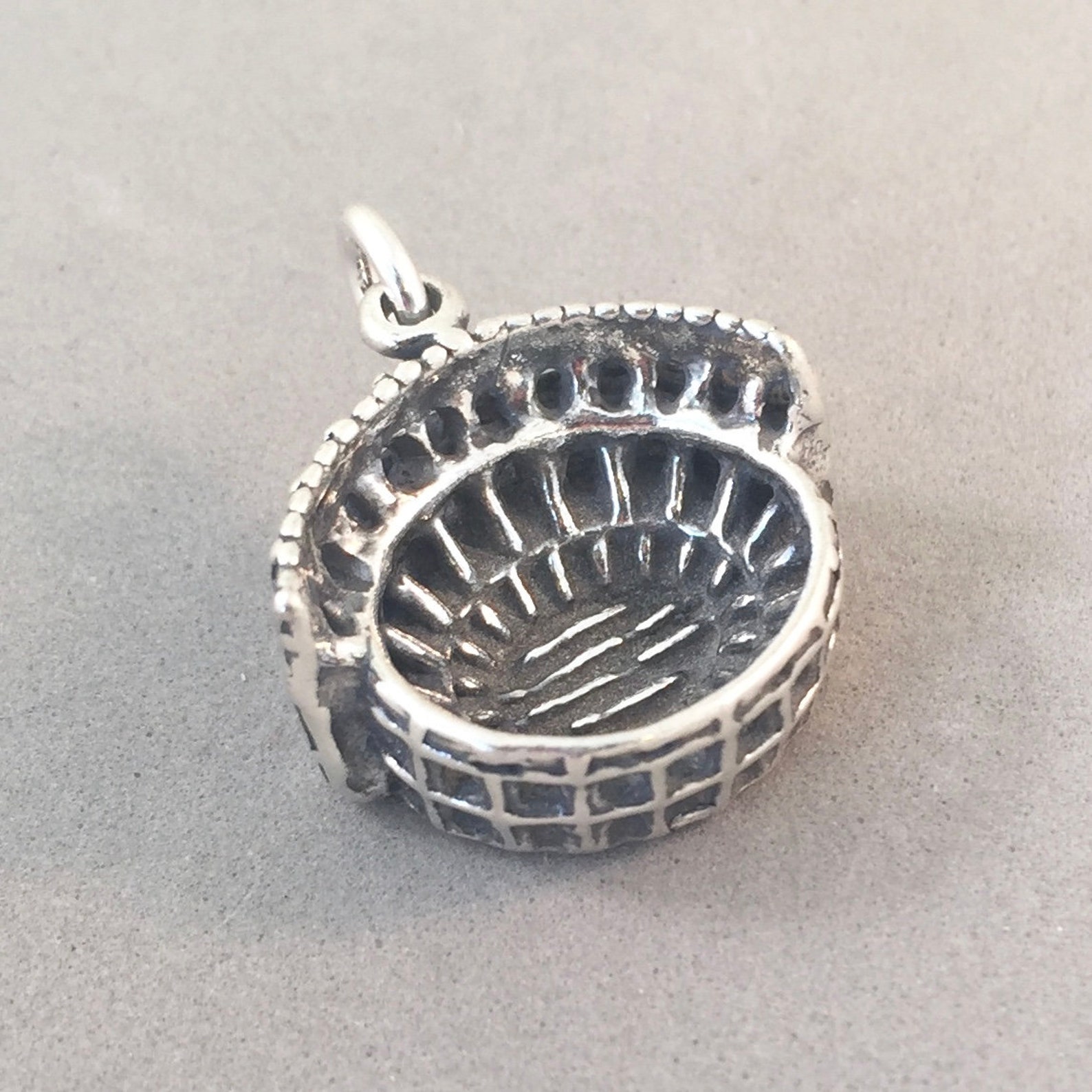 ROMAN COLOSSEUM Heavy .925 Sterling Silver 3-D Charm Pendant Europe ...