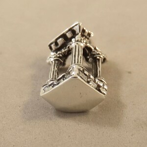 TEMPLE OF APOLLO .925 Sterling Silver 3-D Charm Pendant Rome Italy ...