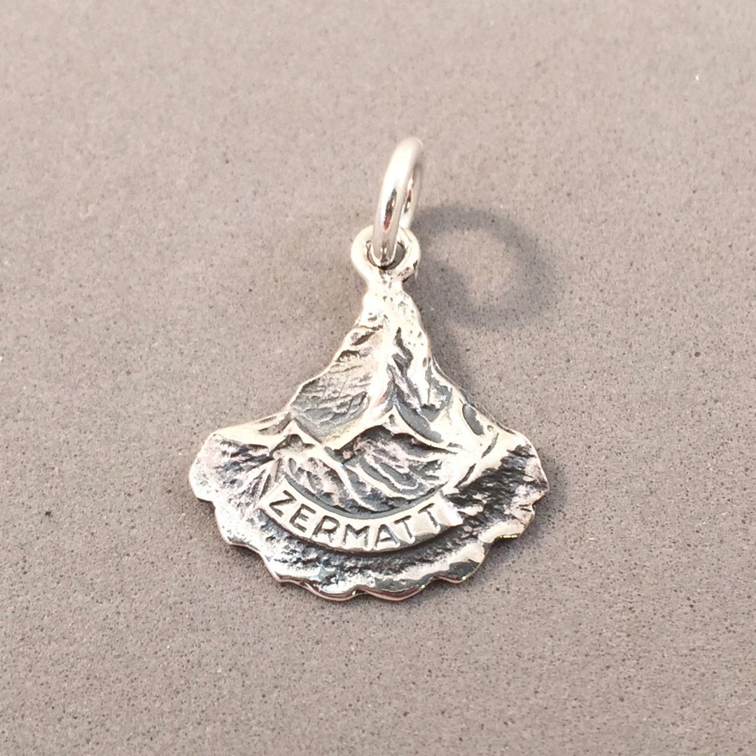 ZERMATT MATTERHORN .925 Sterling Silver Charm Pendant Swiss Alps ...