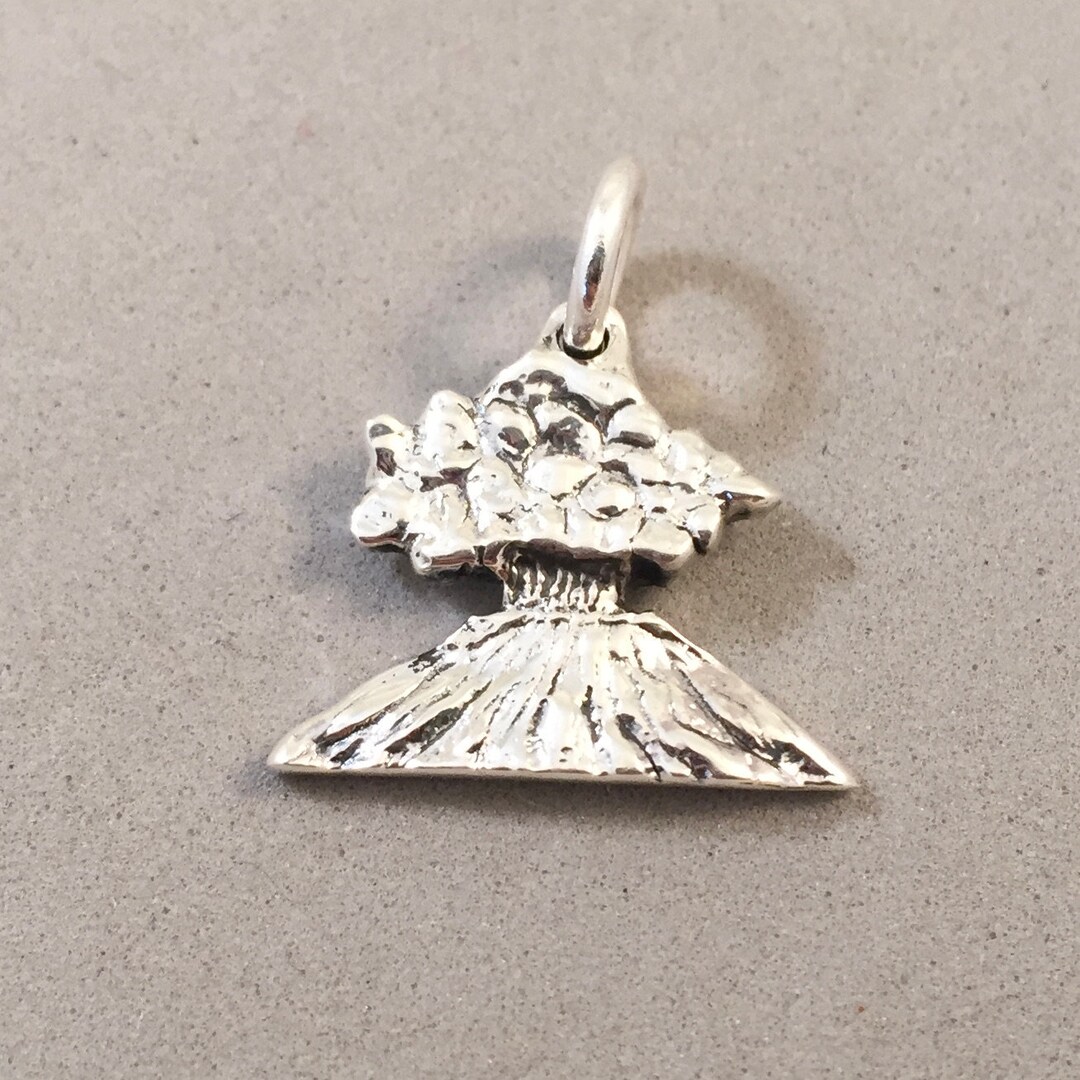MOUNT ST. HELENS .925 Sterling Silver Charm Pendant Washington National ...
