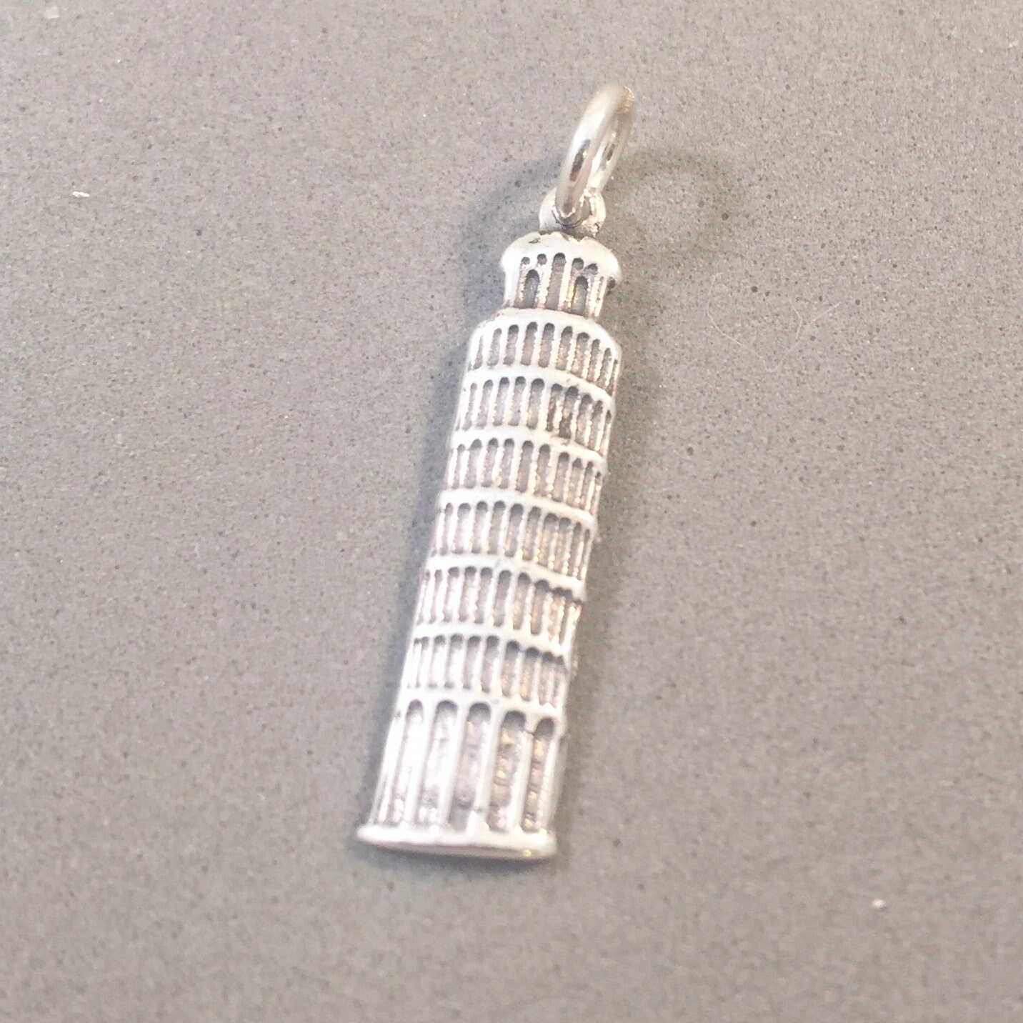 LEANING TOWER of PISA .925 Sterling Silver Charm Pendant Italy | Etsy