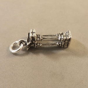 TEMPLE OF APOLLO .925 Sterling Silver 3-D Charm Pendant Rome Italy ...