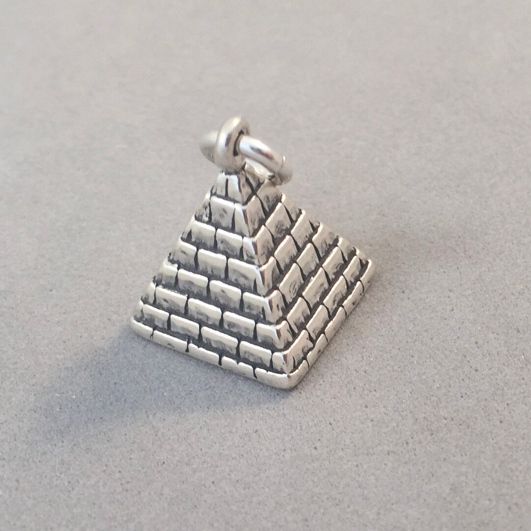 EGYPTIAN PYRAMID .925 Sterling Silver 3-D Charm Pendant Egypt - Etsy