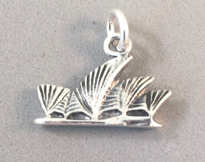 SYDNEY OPERA HOUSE .925 Sterling Silver 3-D Charm Pendant Australia New ...