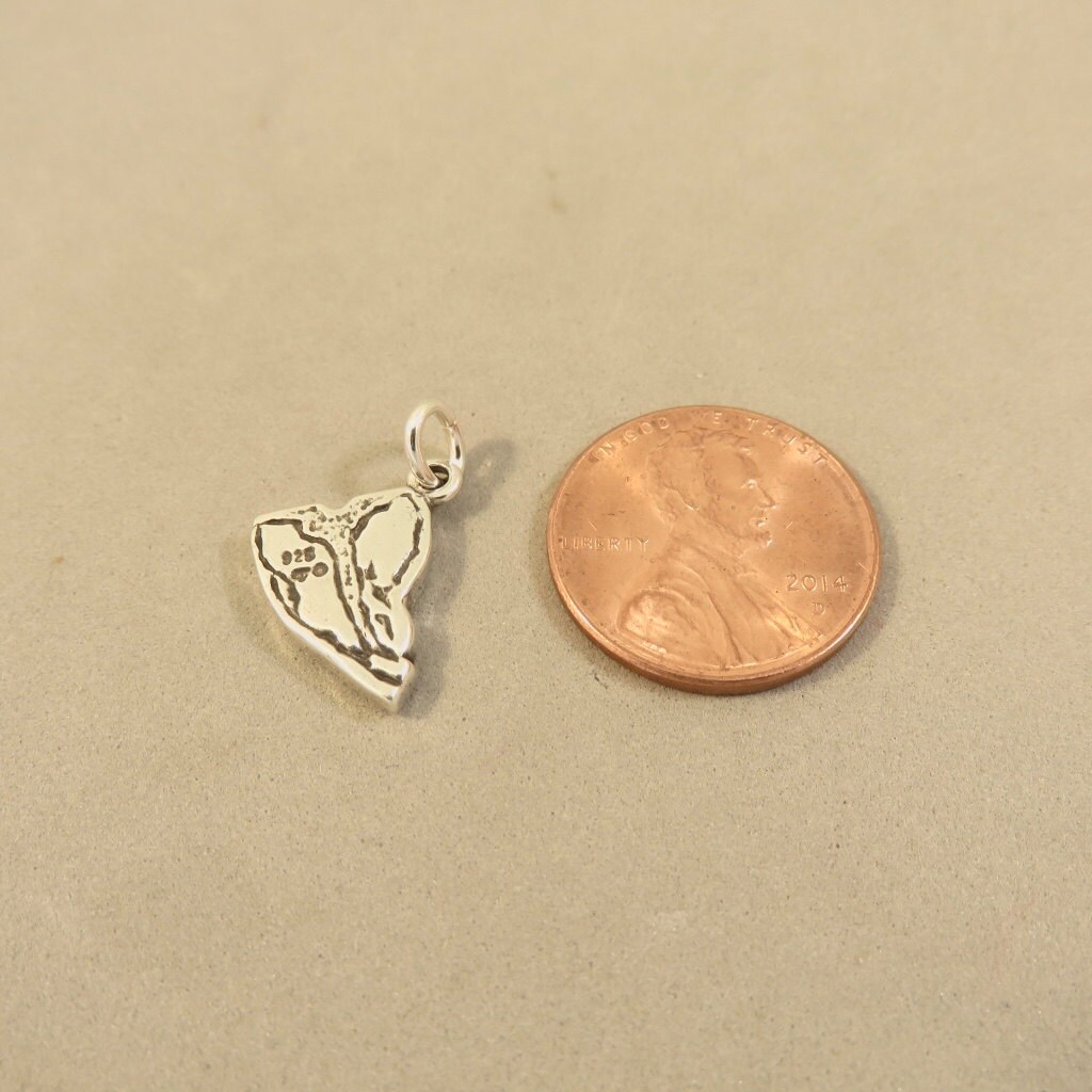 T-BONE STEAK .925 Sterling Silver Charm Pendant Food Kitchen Meat Beef ...