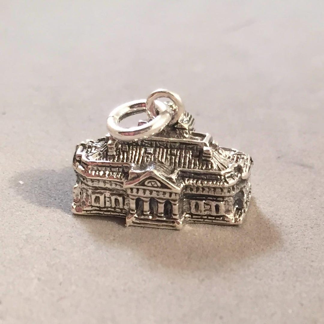 MONTICELLO Detailed .925 Sterling Silver 3-D Charm Pendant Thomas ...