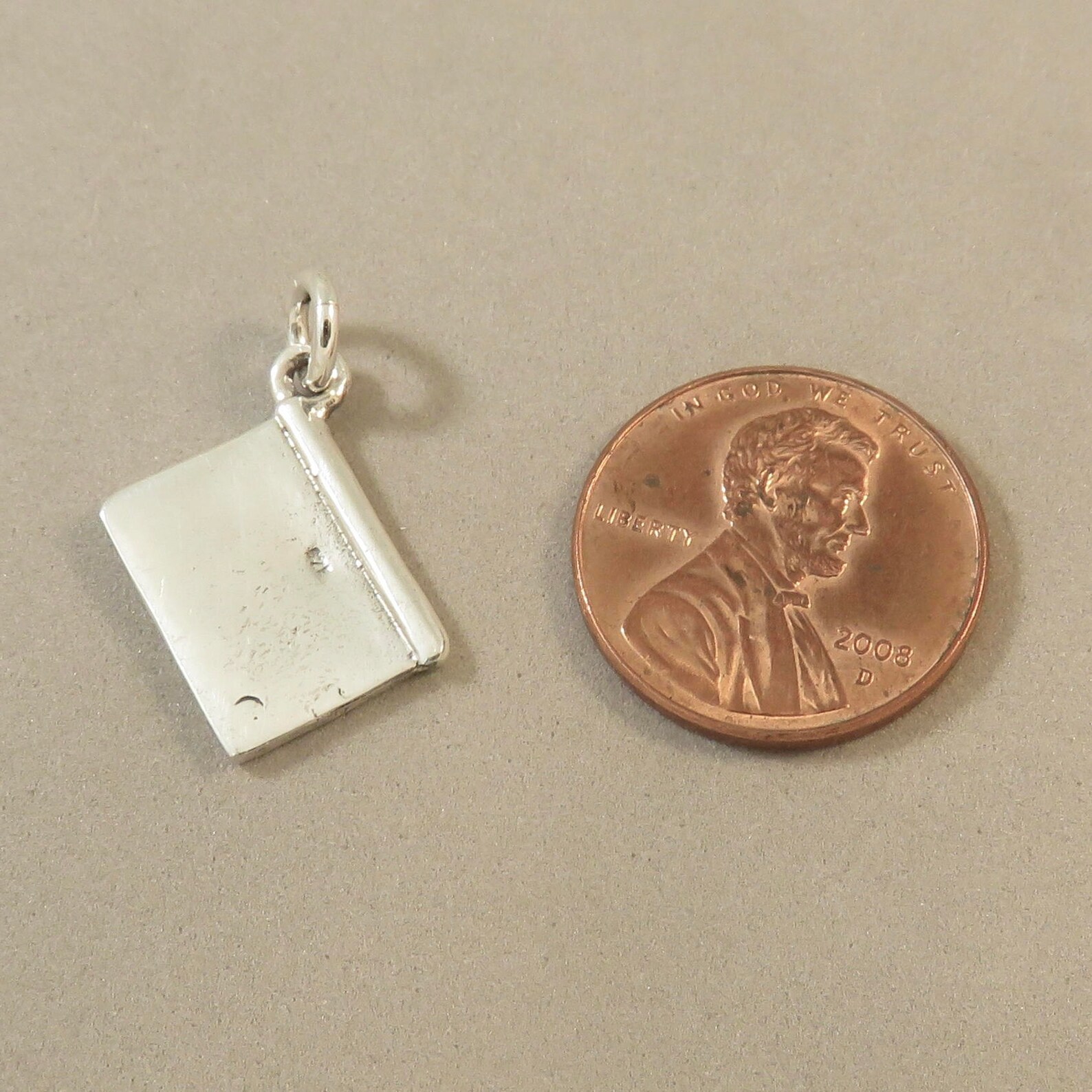 COOKBOOK .925 Sterling Silver 3-D Charm Pendant Recipe Cook Book Chef ...
